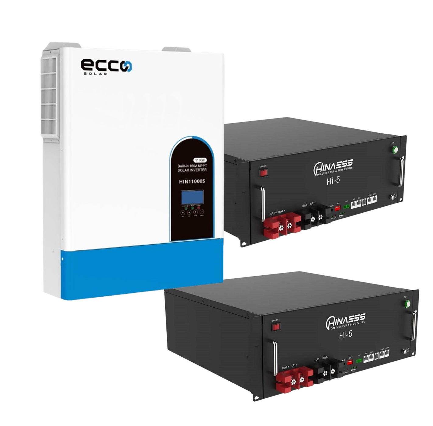 Ecco Solar 11000w MPPT Pure Sine Wave Hybrid Inverter Battery Combo 2 ...